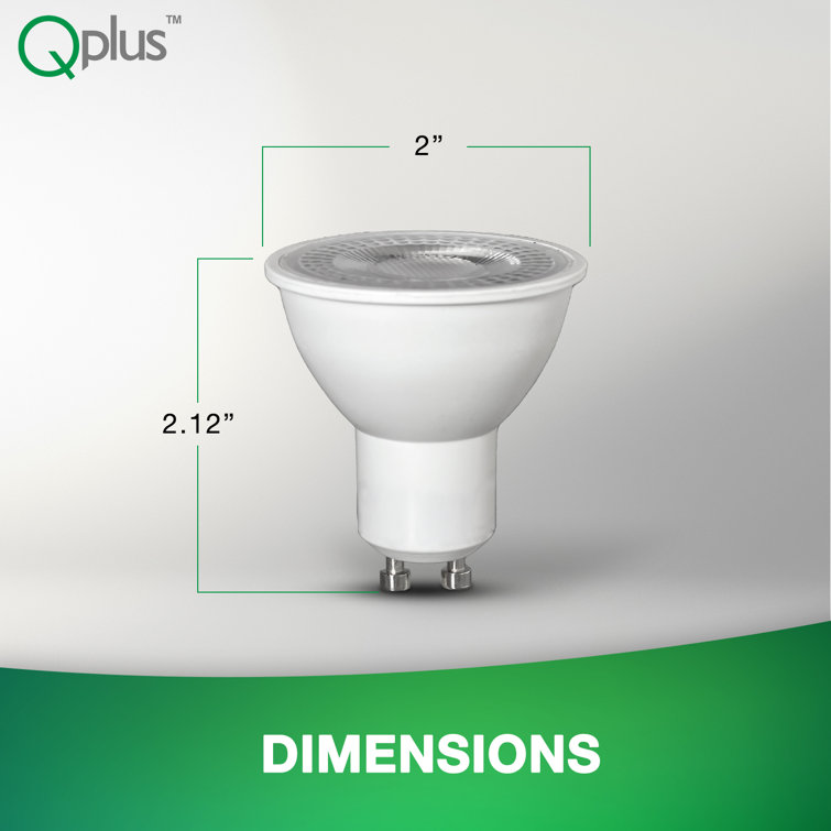 QPLUS 50 Watt Equivalent MR16 GU10/Bi-pin Dimmable 5000K LED Bulb | Wayfair